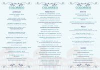 Colosseo ★ Authentic Italian Restaurant in Hove - Menus